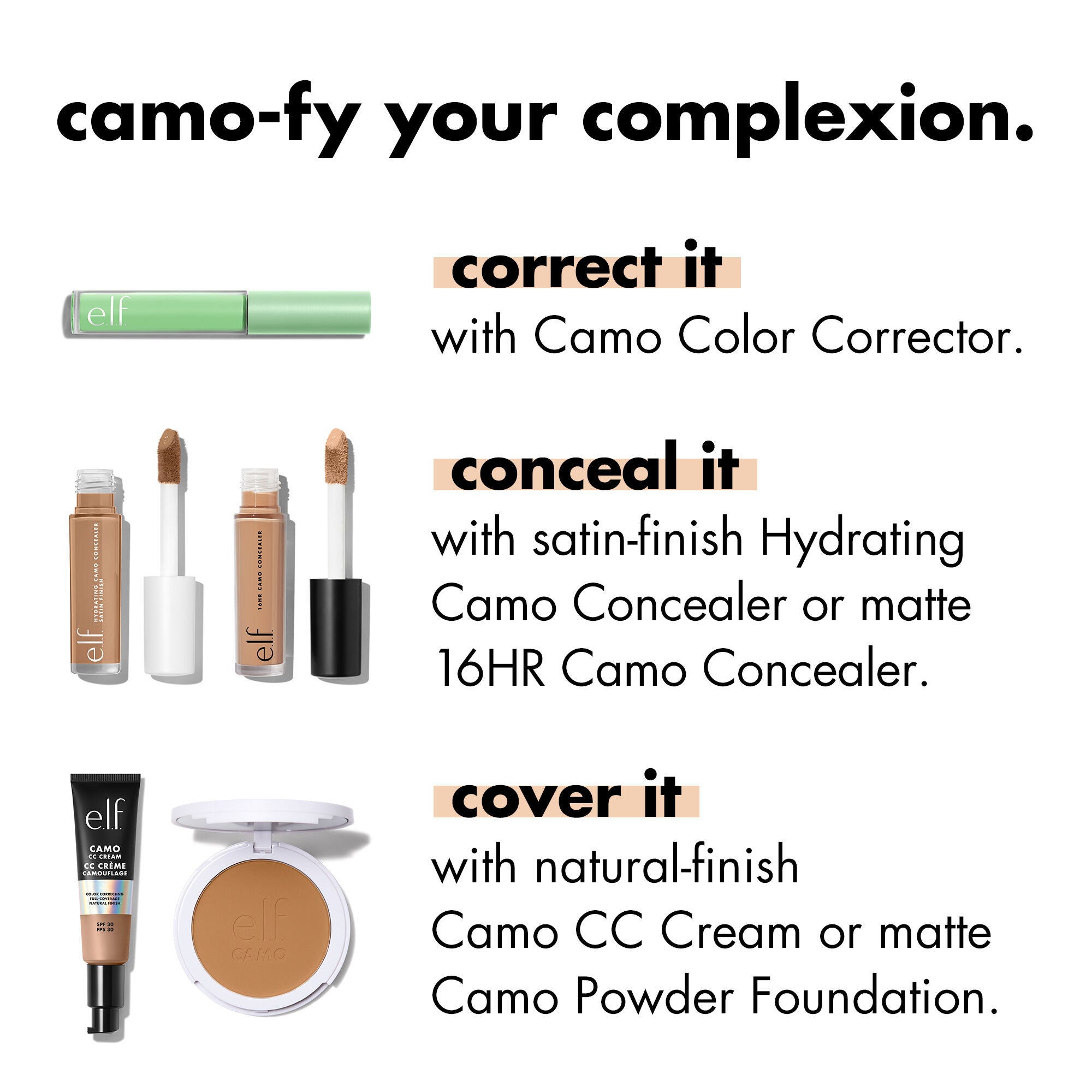 Camo Colour Correcting Concealer | e.l.f. Cosmetics UK